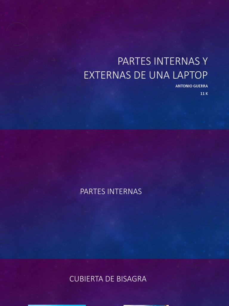 Partes Internas y Externas de Una Laptop | PDF | Almacenamiento de ...