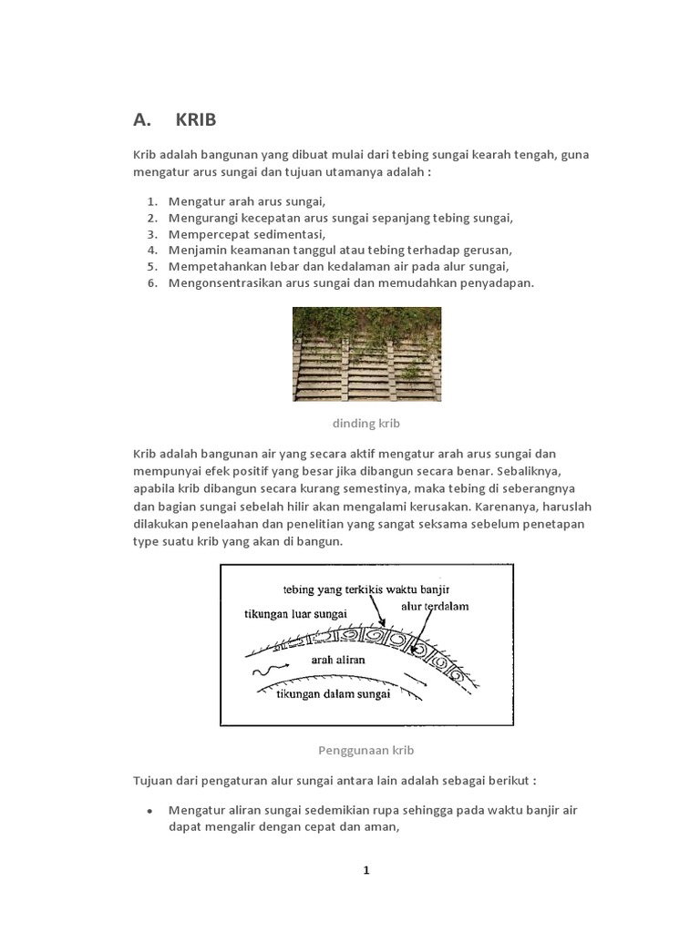 Tipe dan Fungsi Krib dalam Pengaturan Sungai | PDF | Ilmu Sosial | Seni