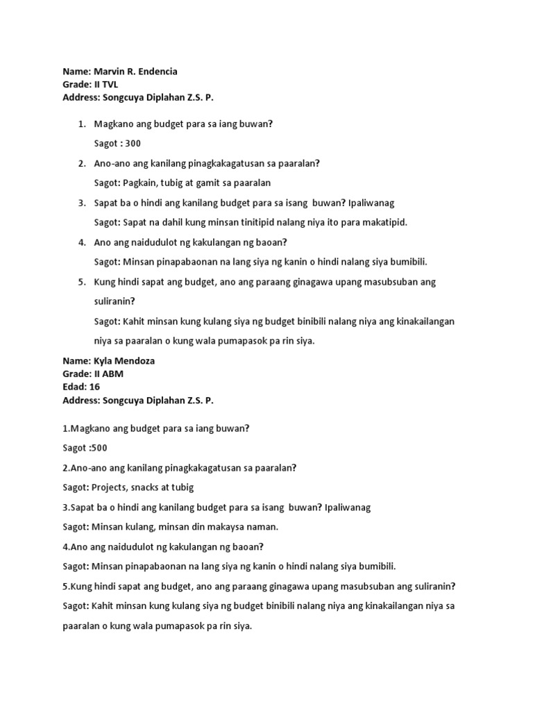 Interview Filipino | PDF