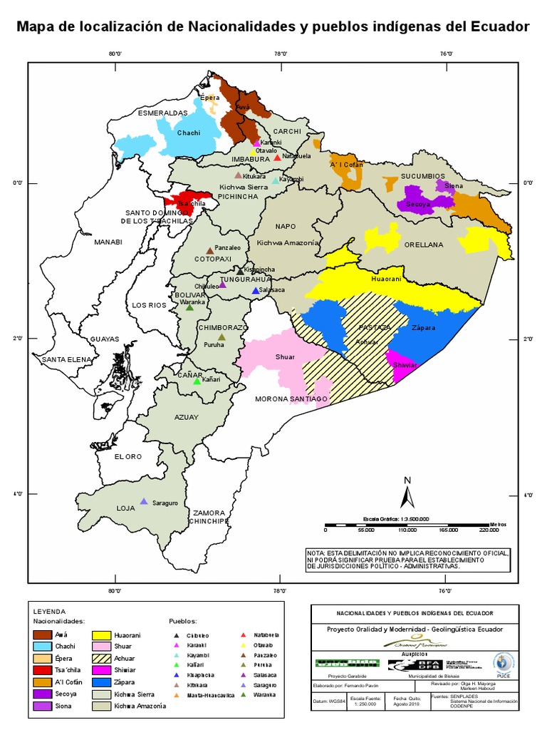 Mapa de Nacionalidades y Pueblos Del Ecuador | PDF | Ecuador ...