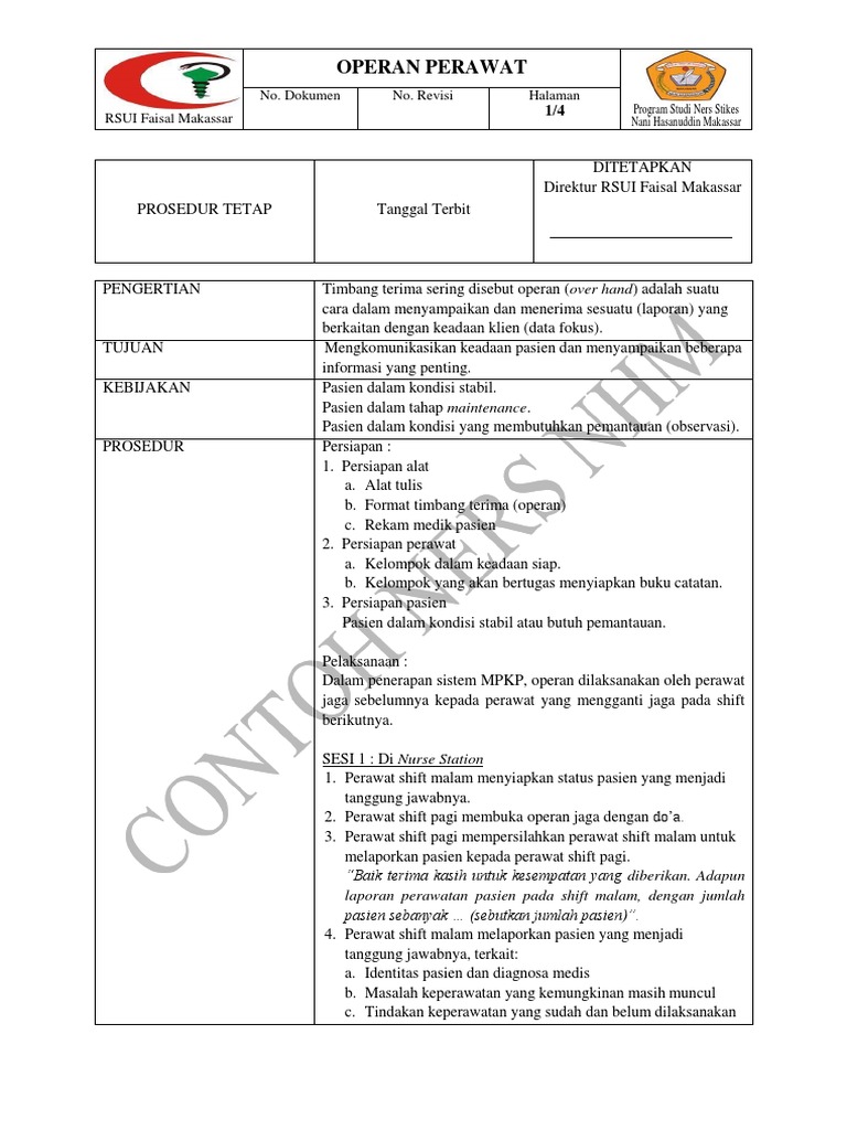Sop Timbang Terima Overan PDF | PDF