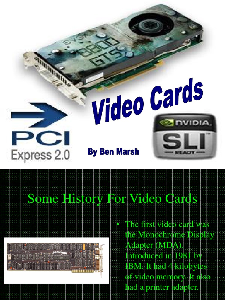 Video Card Presentation | PDF | Video | Digital Electronics
