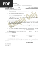 Joint Affidavit of Birth | PDF