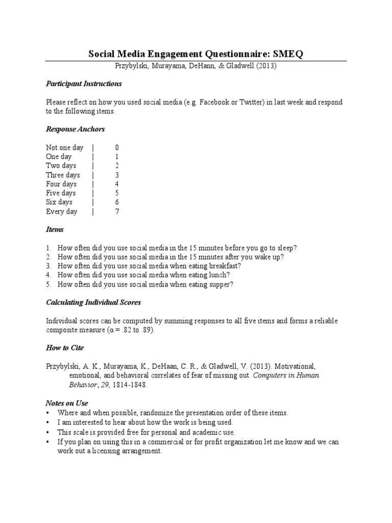 SMEQ English | PDF