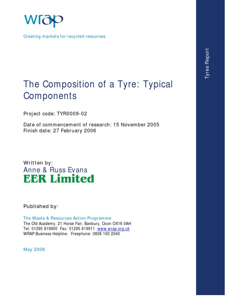 Composition of Tyre | PDF | Tire | Chemical Substances
