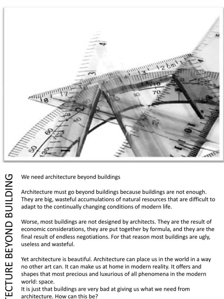 Rethinking Architecture Beyond Buildings Pdf Architect Design