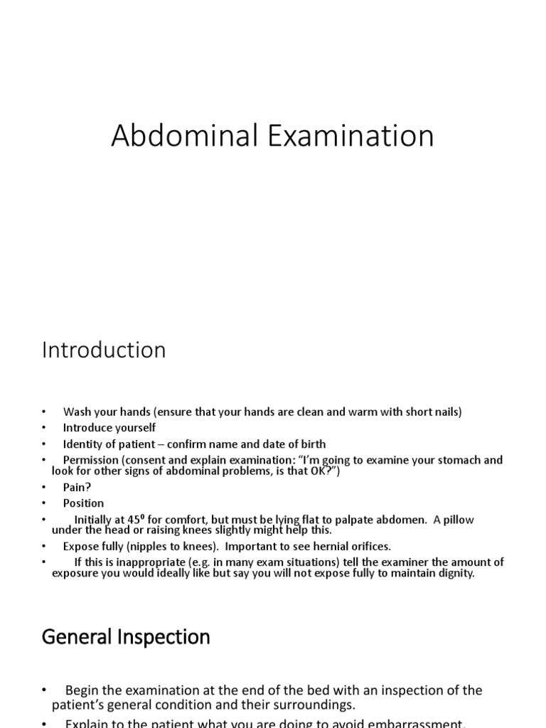 Abdominal Examination | PDF | Gallbladder | Abdomen
