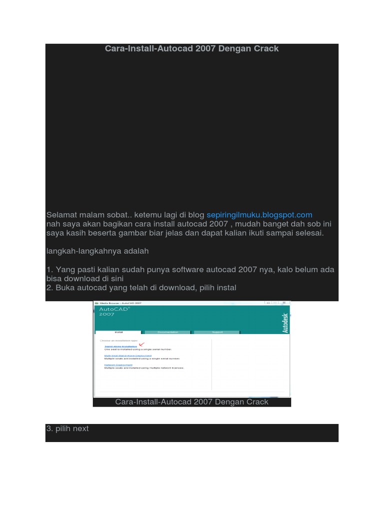 Cara Instal Autocad | PDF