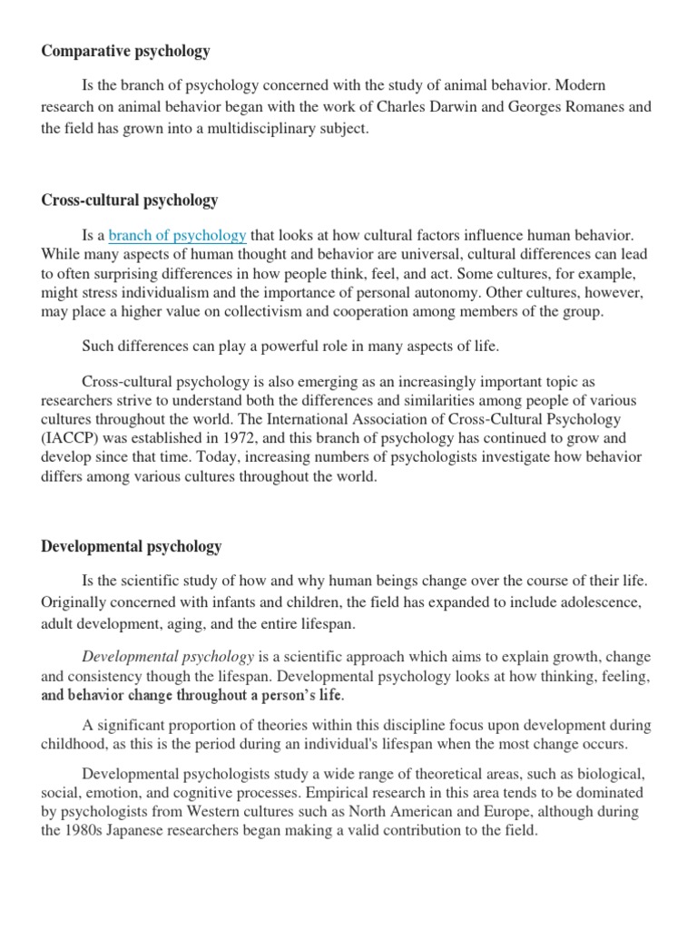 Comparative Psychology | PDF