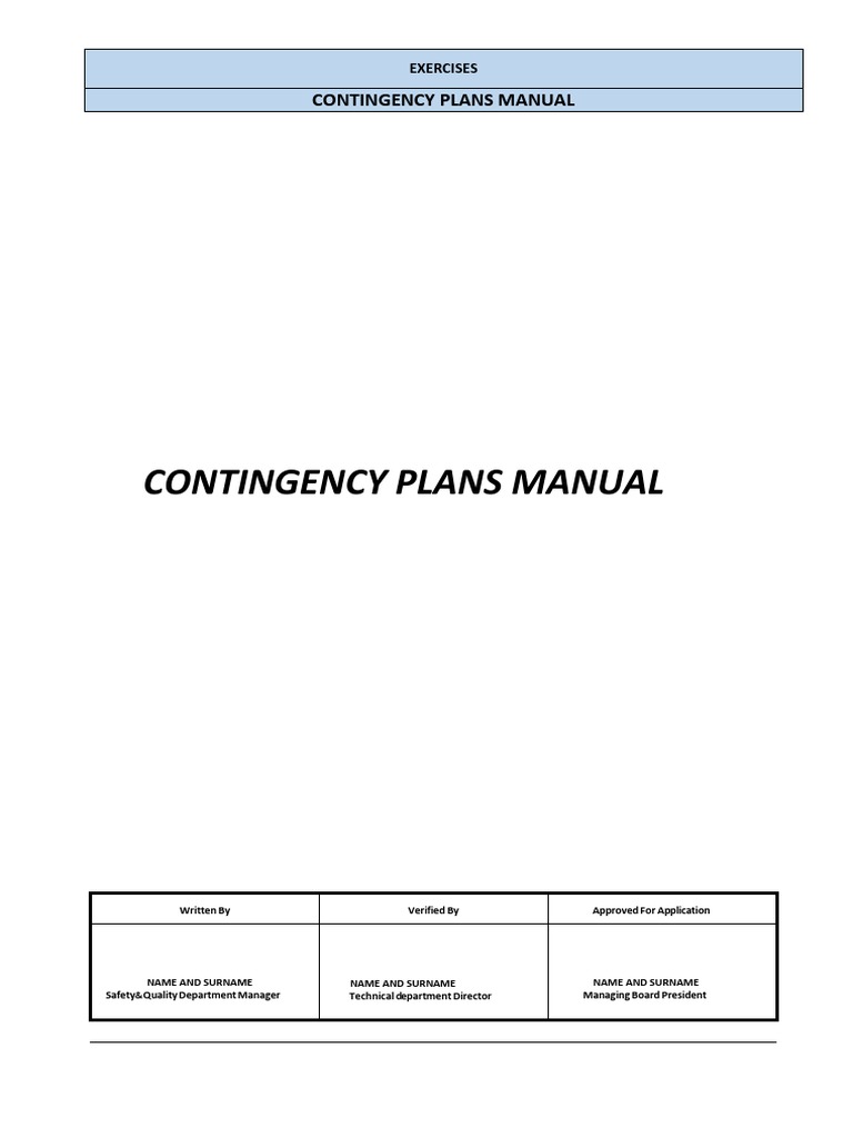Contingency Plans - Tanker | PDF | Ships | Emergency