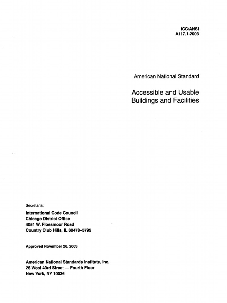 ANSI A117.1-2003 Accessible & Usable Buildings | PDF | Business