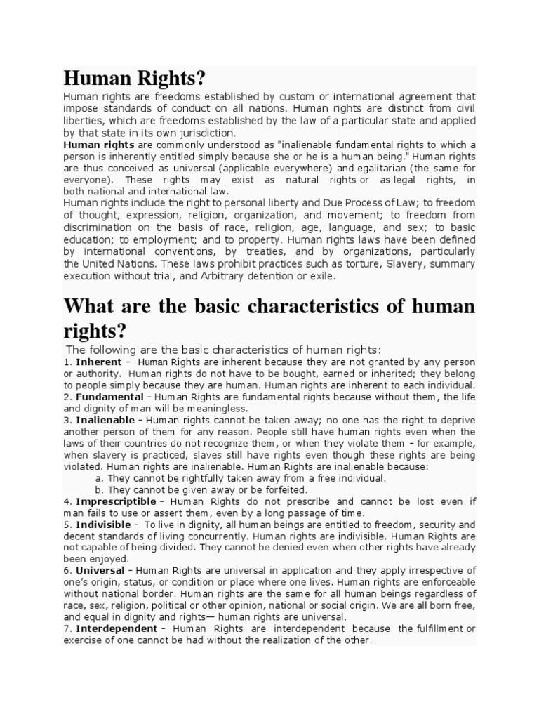 Human Rights Introduction 1 | PDF | Natural And Legal Rights | Human Rights