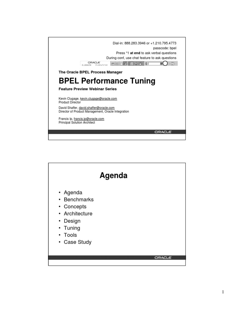 Bpel Performance Webinar Pdf Enterprise Java Beans Oracle Database 