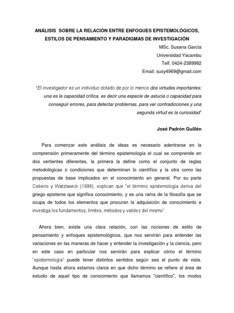 Analisis Grupal Epistemologia | PDF | Conocimiento | Epistemología