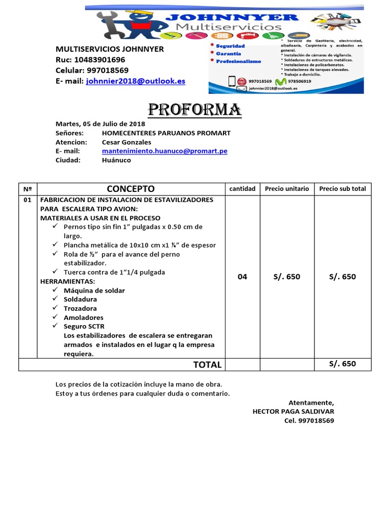 PROFORMA | PDF