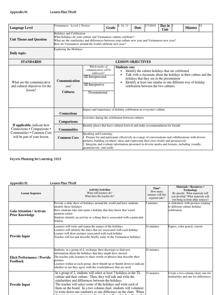 Lesson Plan1 | PDF | Lesson Plan | Common Core State Standards Initiative