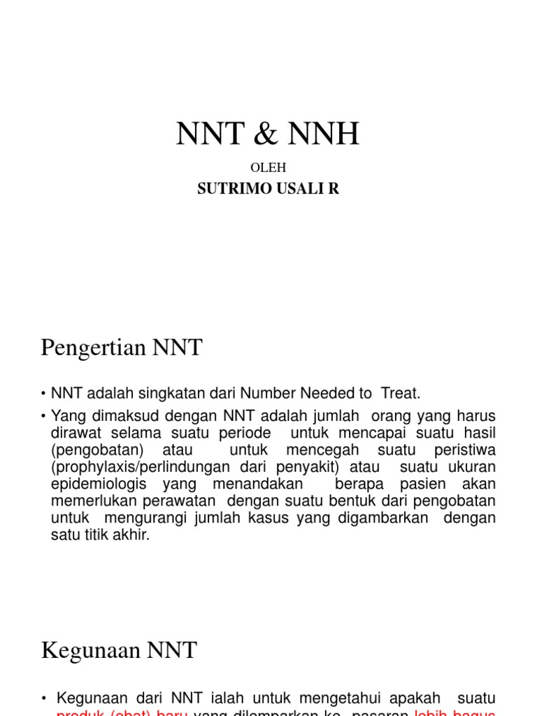 NNT & NNH | PDF | Kesehatan Holistik