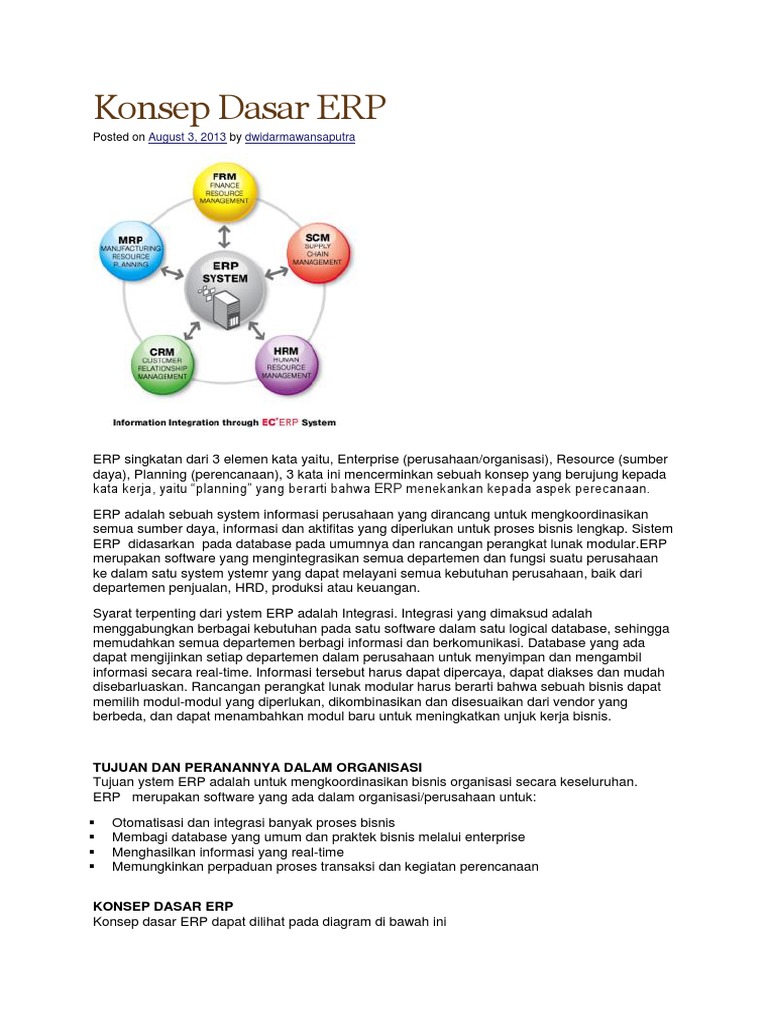 Konsep Dasar ERP | PDF