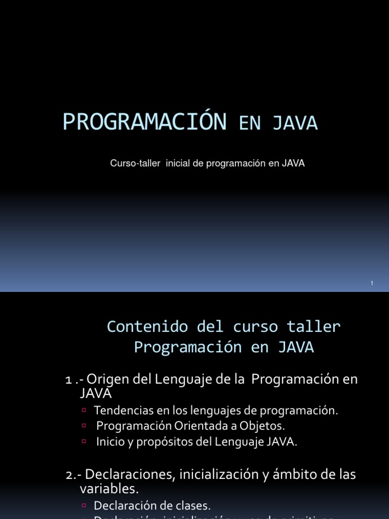 Tema 1 Origen Java1 | PDF | Java (lenguaje de programación) | Programación orientada a objetos