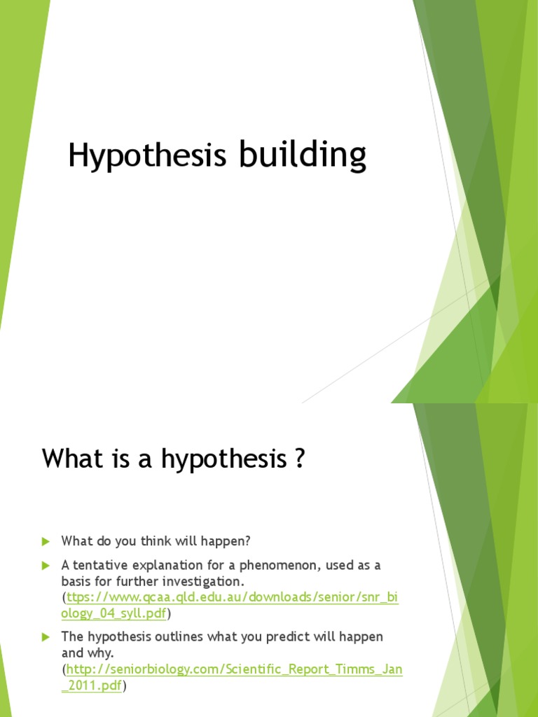 Hypothesis Building | PDF | Self-Improvement | Wellness