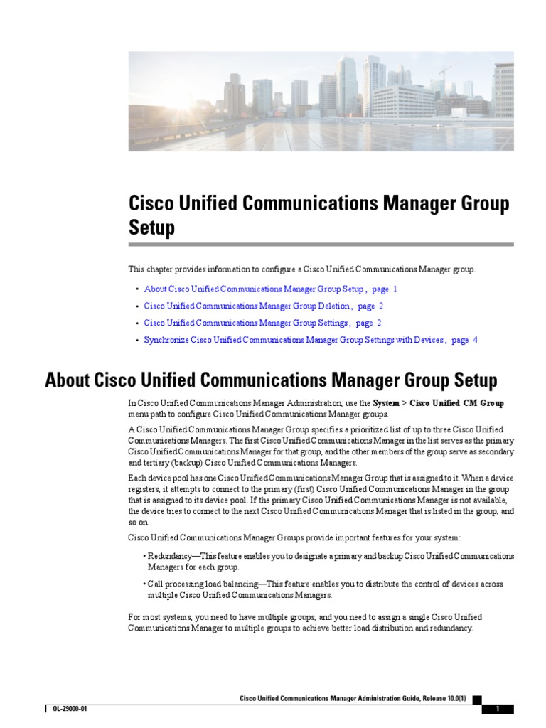 Configure and Administer CUCM Group | PDF | Load Balancing (Computing ...