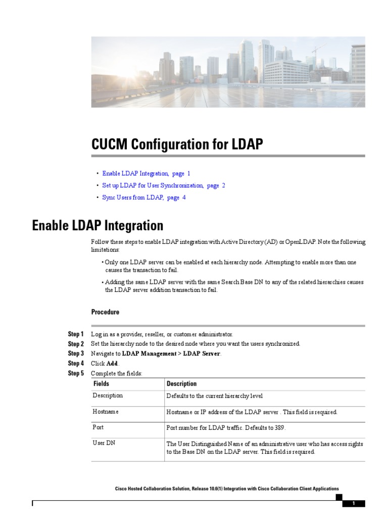 CUCM Configuration For LDAP | PDF | Public Key Certificate | Internet Standards