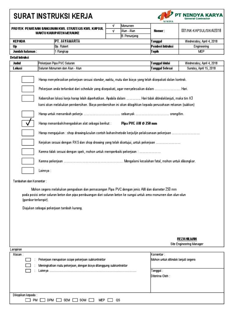 Cara Membuat Surat Instruksi - Delinewstv