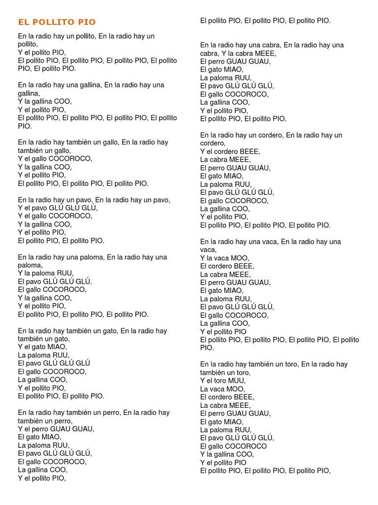 El Pollito Pio | PDF