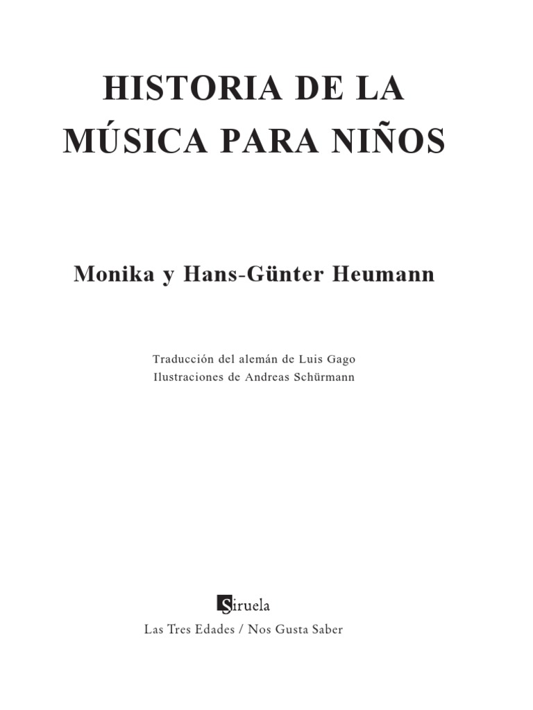 Historia de La Musica para Niños | PDF | Instrumentos musicales | Flauta