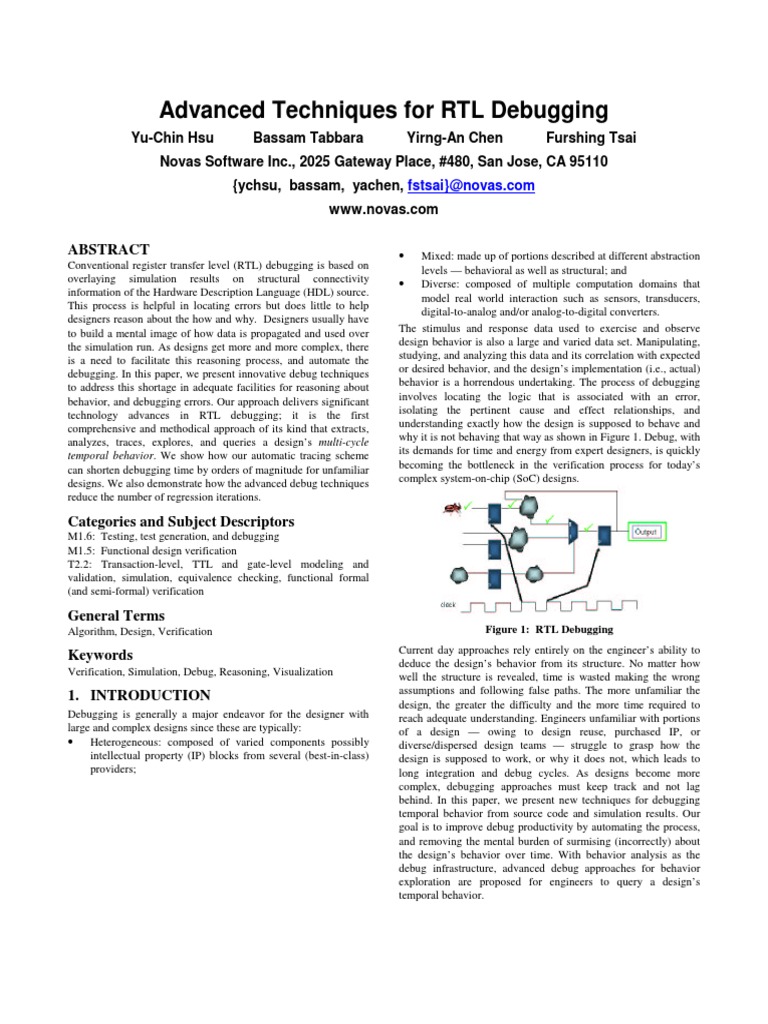 Advanced RTL Debugging Techniques | PDF | Formal Verification ...