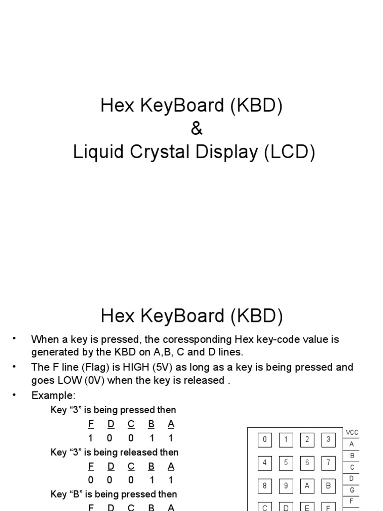 Hex Keyboard and LCD Display Guide | PDF | Computing | Computer Engineering