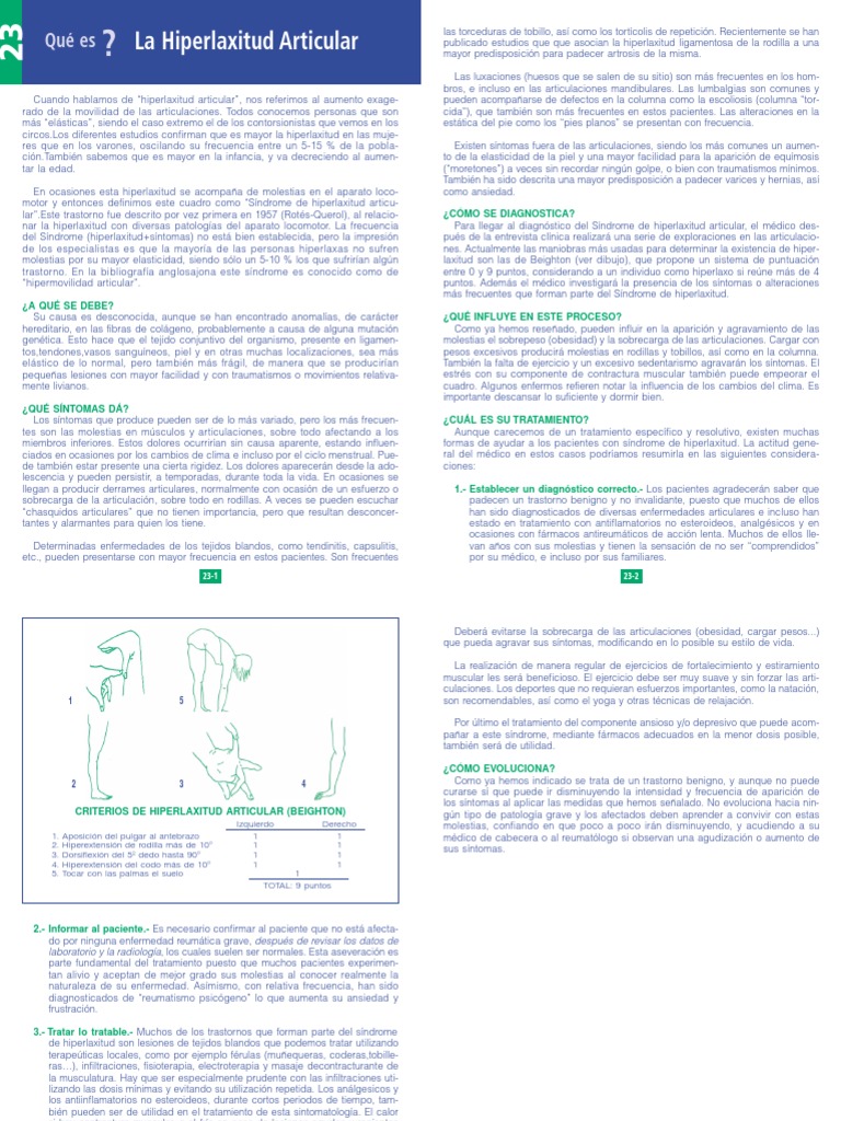 23 - La Hiperlaxitud Articular PDF | PDF