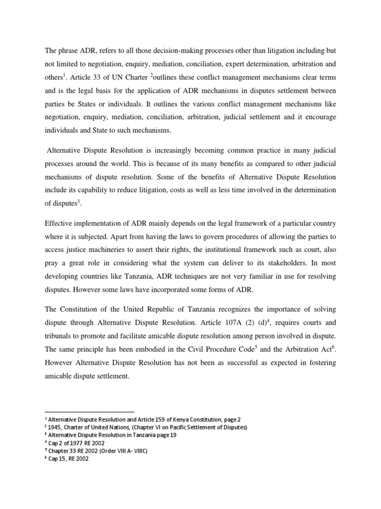 ADR | PDF | Alternative Dispute Resolution | Mediation