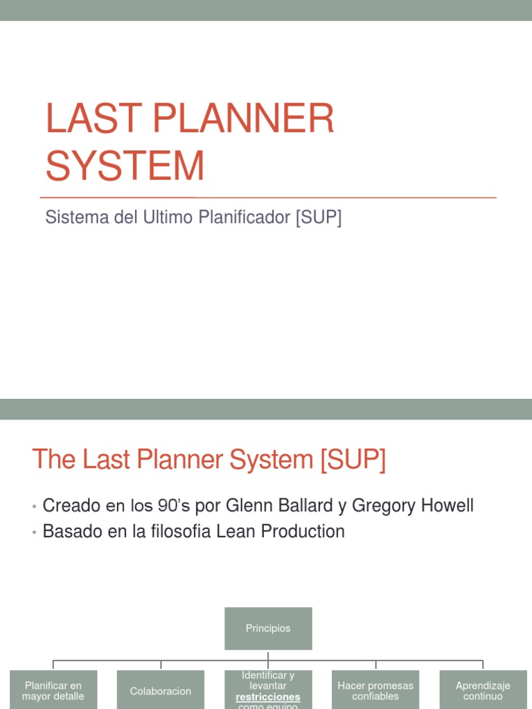 Presentacion Last Planner System V11 | PDF | Planificación | Ciencia de ...