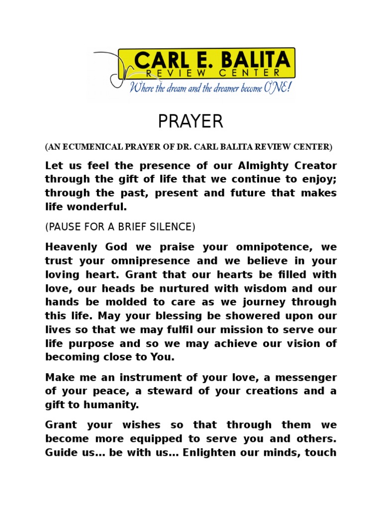 CBRC Prayer | PDF