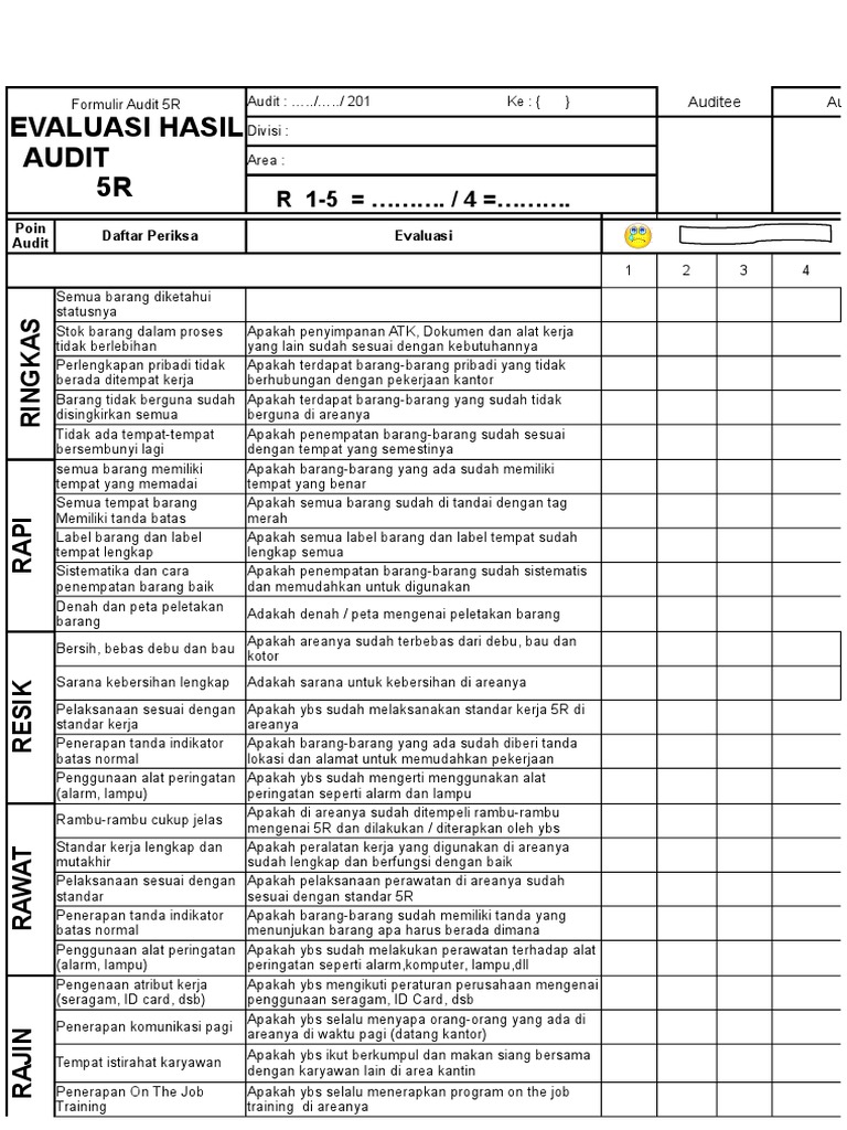 Form Hasil Audit 5R | PDF