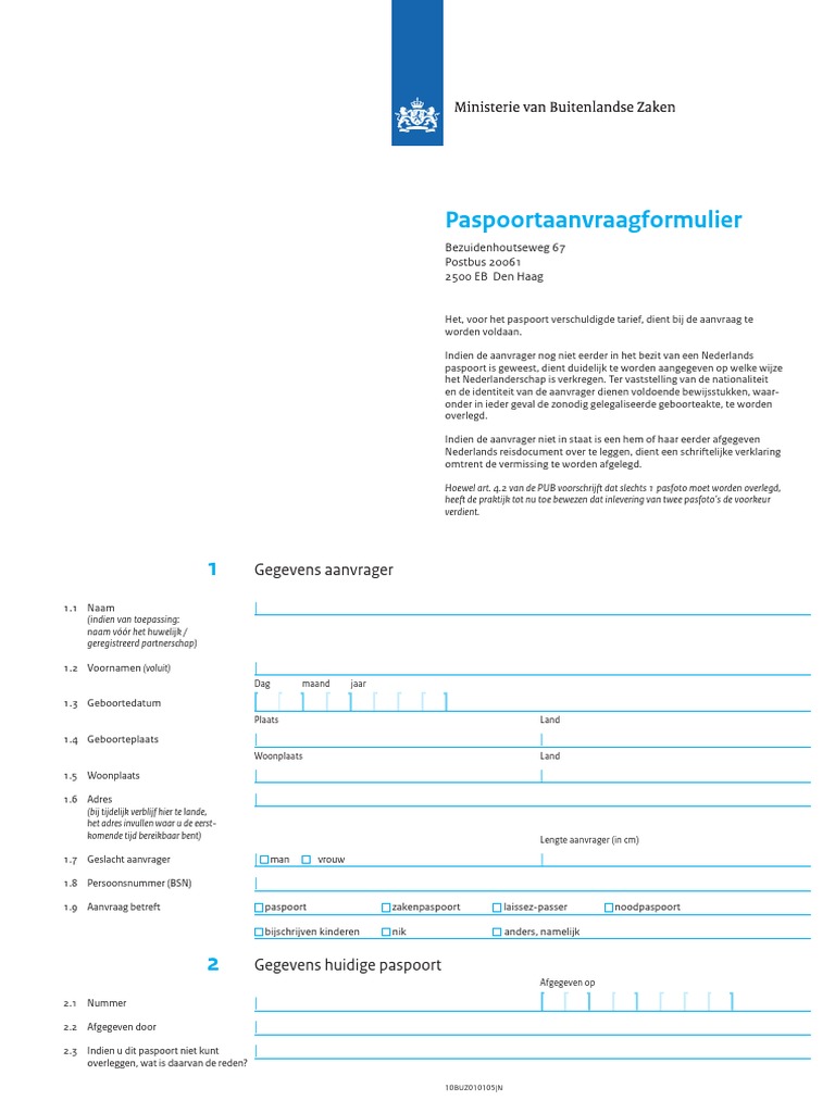 Formulir Permohonan Paspor PDF | PDF