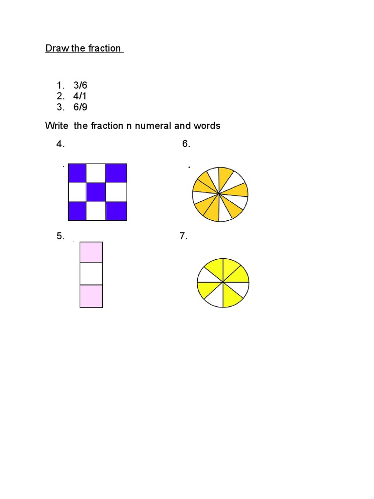 Draw The Fraction | PDF