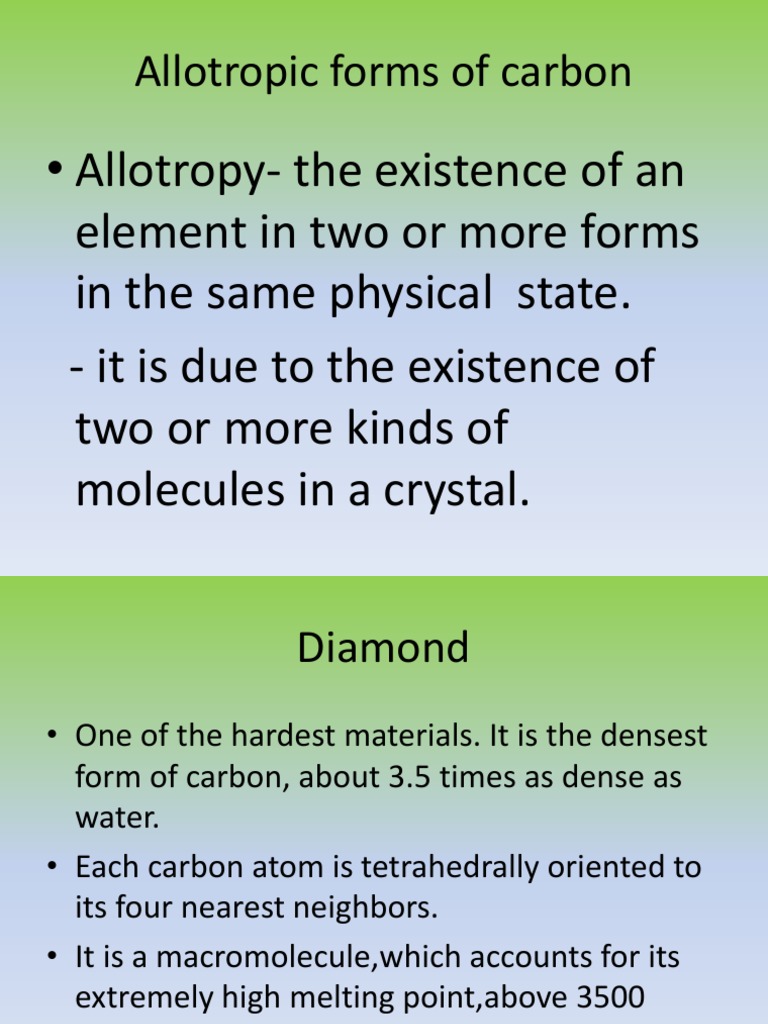 Forms of Carbon | PDF | Graphite | Carbon