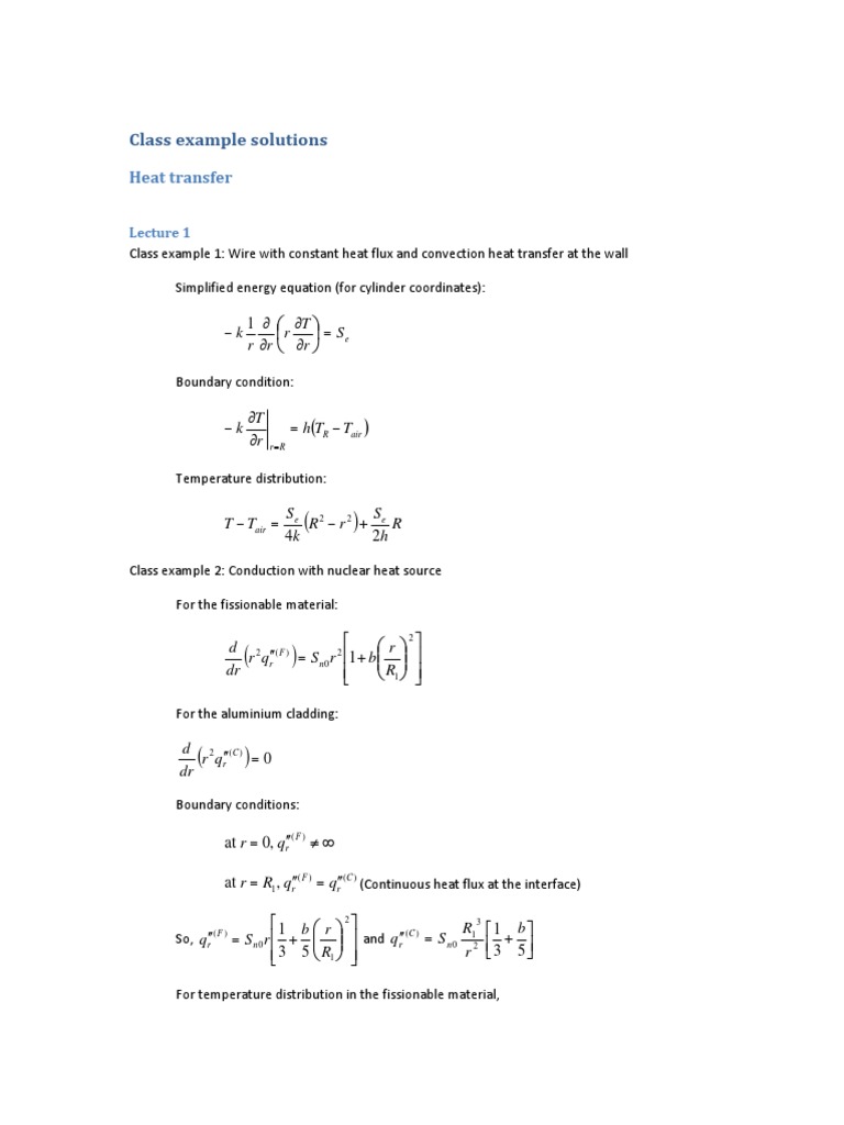 Heat Transfer Solutions | PDF | Heat Transfer | Thermal Conduction