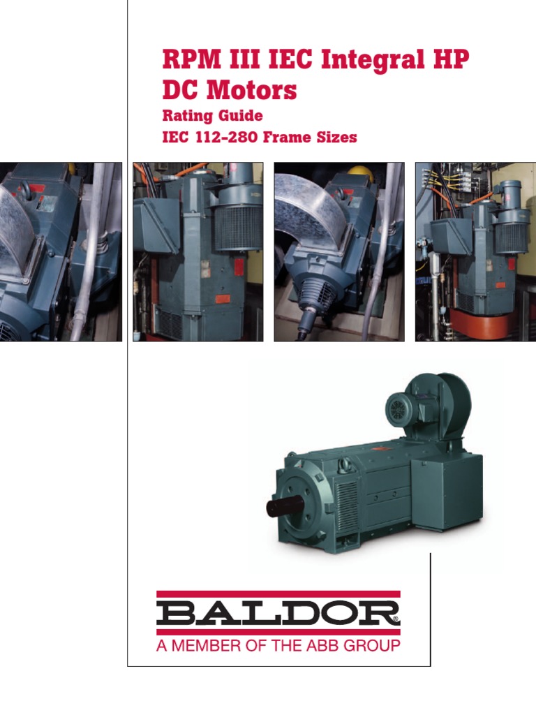 RPM Iii Iec Integral HP DC Motors: Rating Guide IEC 112-280 Frame Sizes ...
