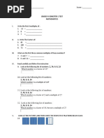 Cbse Class 1 Maths Question Paper FA 1 | PDF