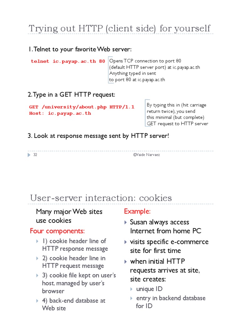 Trying Out HTTP (Client Side) For Yourself: 1. Telnet To Your Favorite Web Server | PDF ...