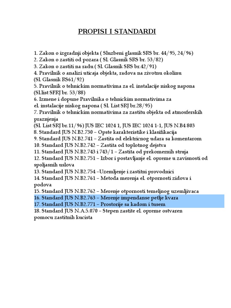 Propisi I Standardi | PDF