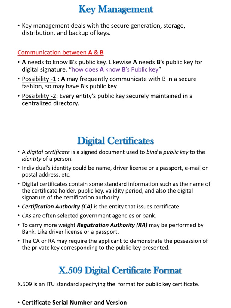 Key Management | PDF | Public Key Cryptography | Public Key Certificate
