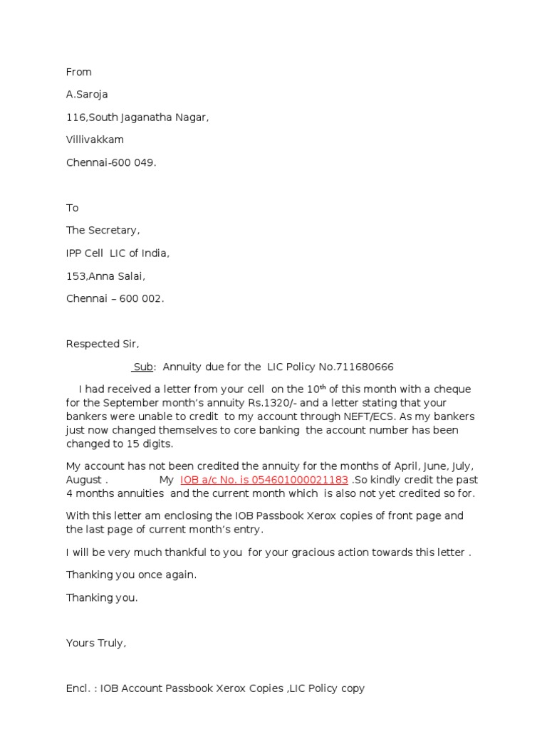 Request for Annuity Credit Adjustment | PDF