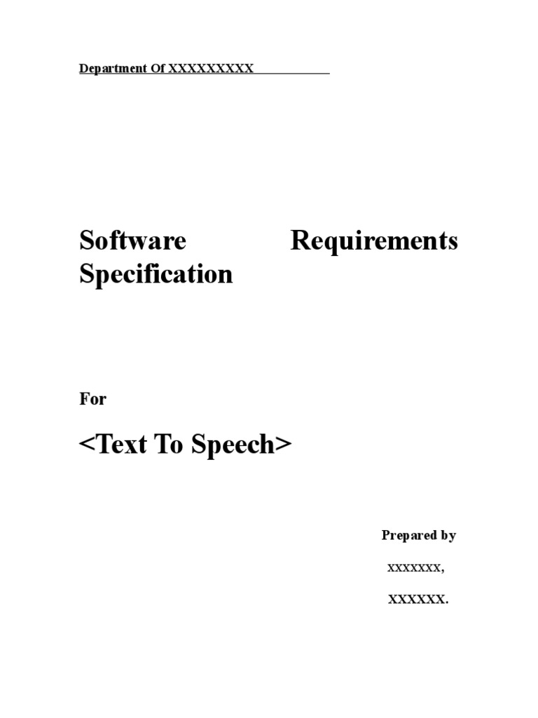 TextToSpeech SRS | PDF | Speech Synthesis | Graphical User Interfaces