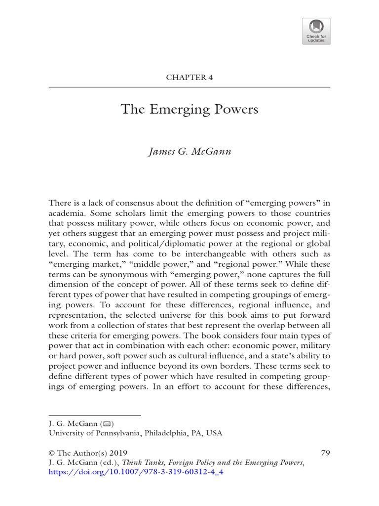The Emerging Powers | PDF | Bric | International Relations