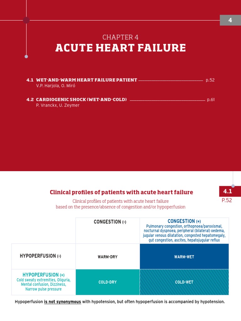 Acute Heart Failure: Clinical Profiles and Management | PDF | Shock ...