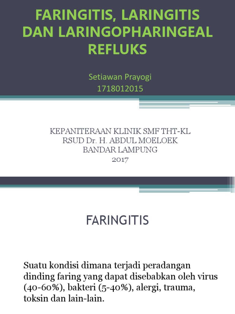 Panduan Faringitis & Laringitis | PDF